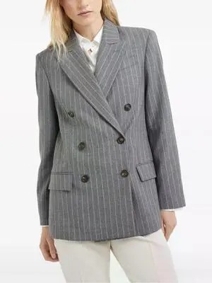 Brunello Cucinelli Pinstripe Double-breasted Blazer
