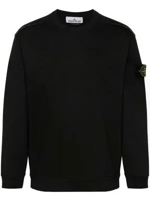 Stone Island Compass Cotton Sweatshirt - Black