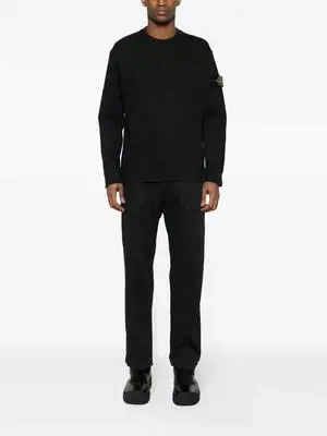 Stone Island Compass Cotton Sweatshirt - Black