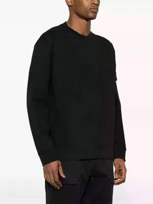 Stone Island Compass Cotton Sweatshirt - Black