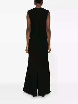 JIL SANDER Fringed-mesh Maxi Dress