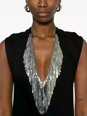 JIL SANDER Fringed-mesh Maxi Dress