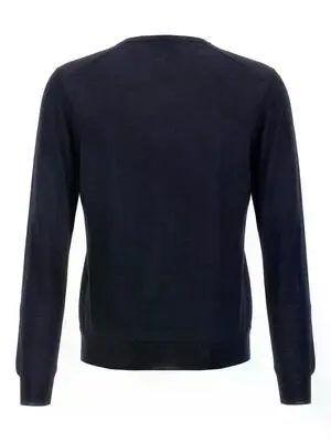 BARBA NAPOLI V-neck Knitted Jumper - Blue
