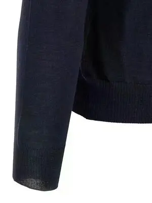 BARBA NAPOLI V-neck Knitted Jumper - Blue