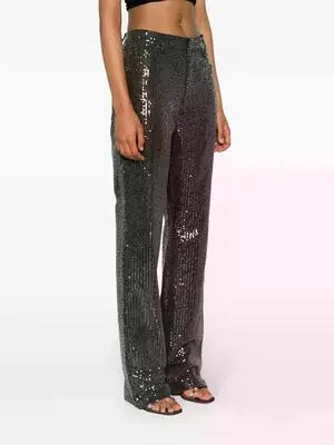 ROTATE BY BIRGER CHRISTENSEN High-waisted Sequin-embellished Jeans