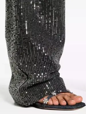 ROTATE BY BIRGER CHRISTENSEN High-waisted Sequin-embellished Jeans