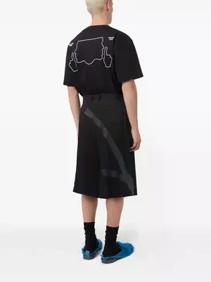 Gcds Framis-tape Pleated Bermuda Shorts