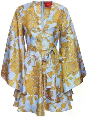 La DoubleJ Magnifico Silk Mini Dress - Yellow