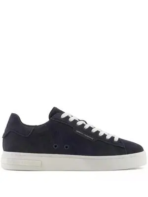 Armani Exchange Suede Lace-up Round Toe Trainers