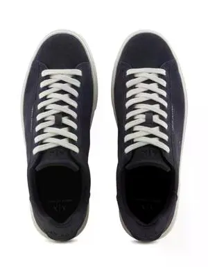 Armani Exchange Suede Lace-up Round Toe Trainers