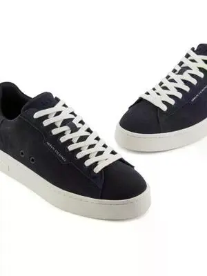 Armani Exchange Suede Lace-up Round Toe Trainers