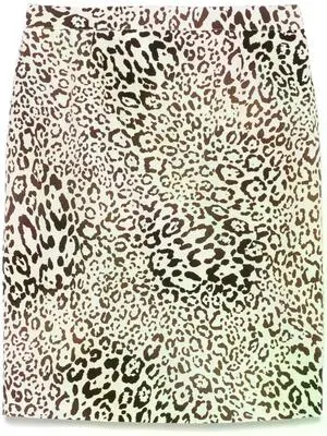 Alessandra Rich Leopard-print Silk Mini Skirt - Neutrals