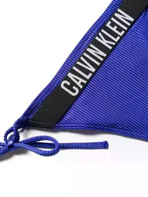 Calvin Klein Logo-tape Ribbed Bikini Bottoms