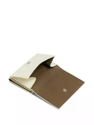 Marni Leather Trifold Wallet With Mending-embroidery