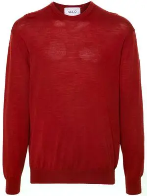 D4.0 Wool Crew Neck Sweater - Red