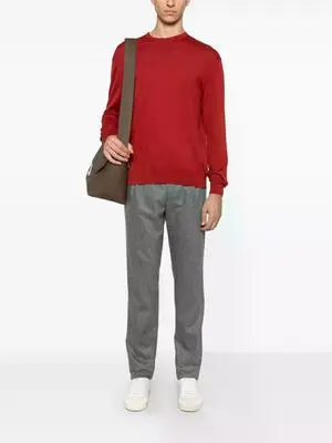 D4.0 Wool Crew Neck Sweater - Red