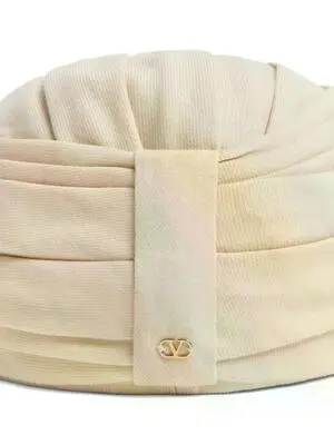 Valentino Garavani Vlogo Signature Rigid Head Scarf - Neutrals