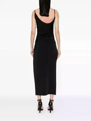 MUGLER Asymmetrical Buckled Maxi Dress