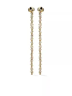 LARK & BERRY 14kt Gold Sapphire And Diamond Drop Earrings - Yellow