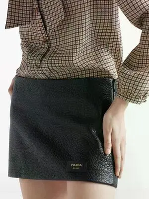 Prada Nappa-leather Miniskirt