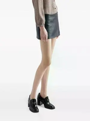 Prada Nappa-leather Miniskirt