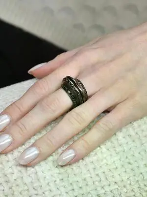 LILY GABRIELLA 18kt Gold Spira Diamond Ring