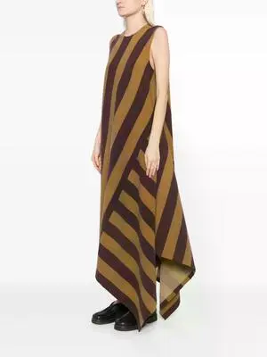 UMA WANG Striped Asymmetric Dress