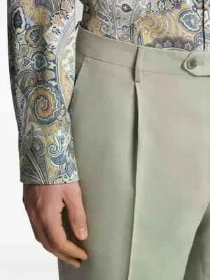 Etro Tailored Wool Pleated Trousers