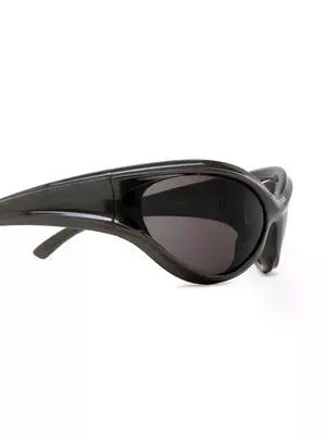 Balenciaga Dynamo Wrap Oversized-frame Sunglasses - Grey