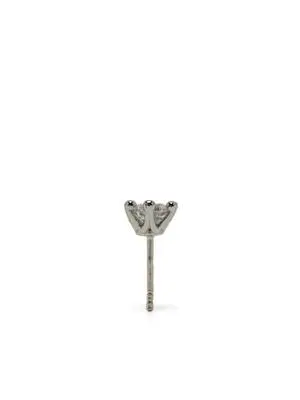 D'HEYGERE Double Solitaire Stud Earring - Silver