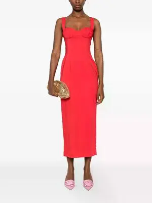 ROWEN ROSE Gathered Maxi Dress