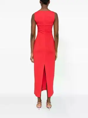 ROWEN ROSE Gathered Maxi Dress