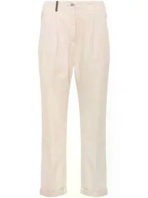 Peserico Cropped Tapered Trousers - Neutrals