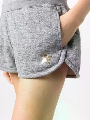 GOLDEN GOOSE Embroidered-logo Stretch-cotton Shorts