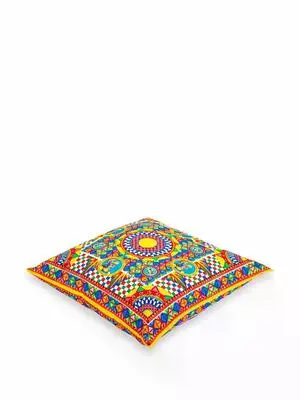 Dolce & Gabbana Medium Carretto-print Canvas Cushion