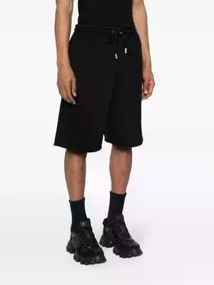 Off-White Diag-stripe Cotton Shorts - Black
