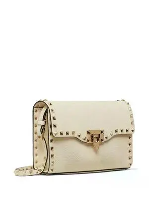 Valentino Garavani Small Rockstud Shoulder Bag - Neutrals