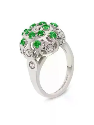 OFFICINA BERNARDI 18kt White Gold Damasco Emerald Ring - Silver