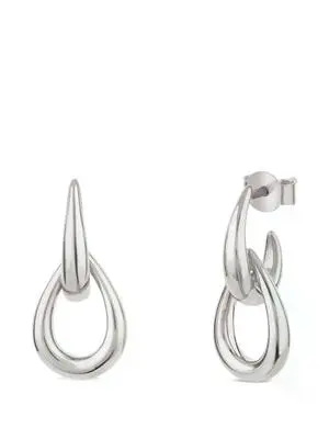 DINNY HALL Raindrop Double Link Earrings - Silver