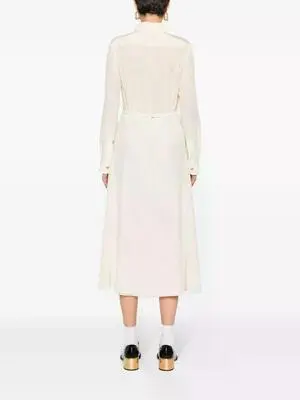 Miu Miu Micro-dot Crepe Midi Dress