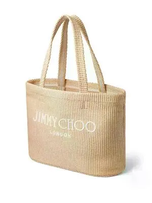 JIMMY CHOO East/west Raffia Tote Bag - Neutrals