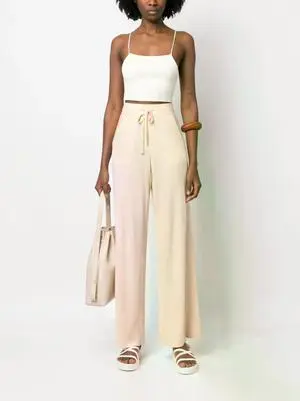 Max & Moi Ribbed Wide-leg Trousers