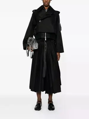 Sacai Layered Cropped Jacket - Black