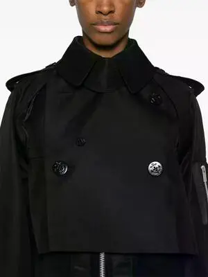 Sacai Layered Cropped Jacket - Black
