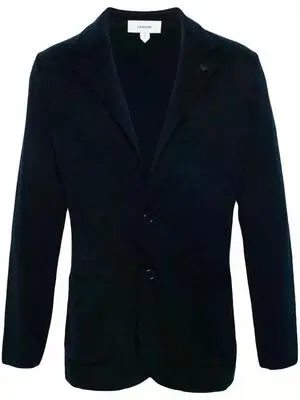 LARDINI Single-breasted Cotton Blazer - Blue