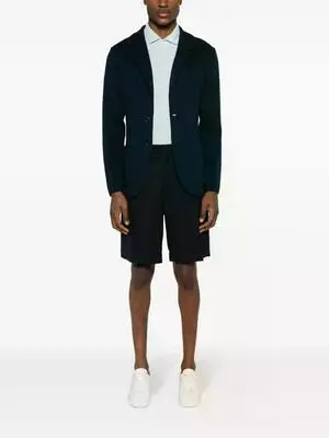 LARDINI Single-breasted Cotton Blazer - Blue