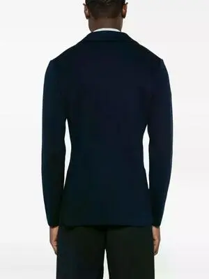 LARDINI Single-breasted Cotton Blazer - Blue