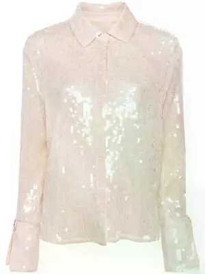 Patrizia Pepe Sequined Shirt - Pink