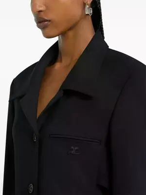 COURREGES A-line Coat - Black