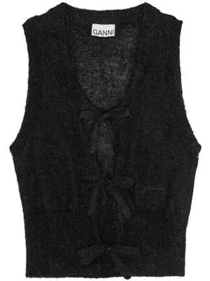 GANNI Knitted Tie String Vest